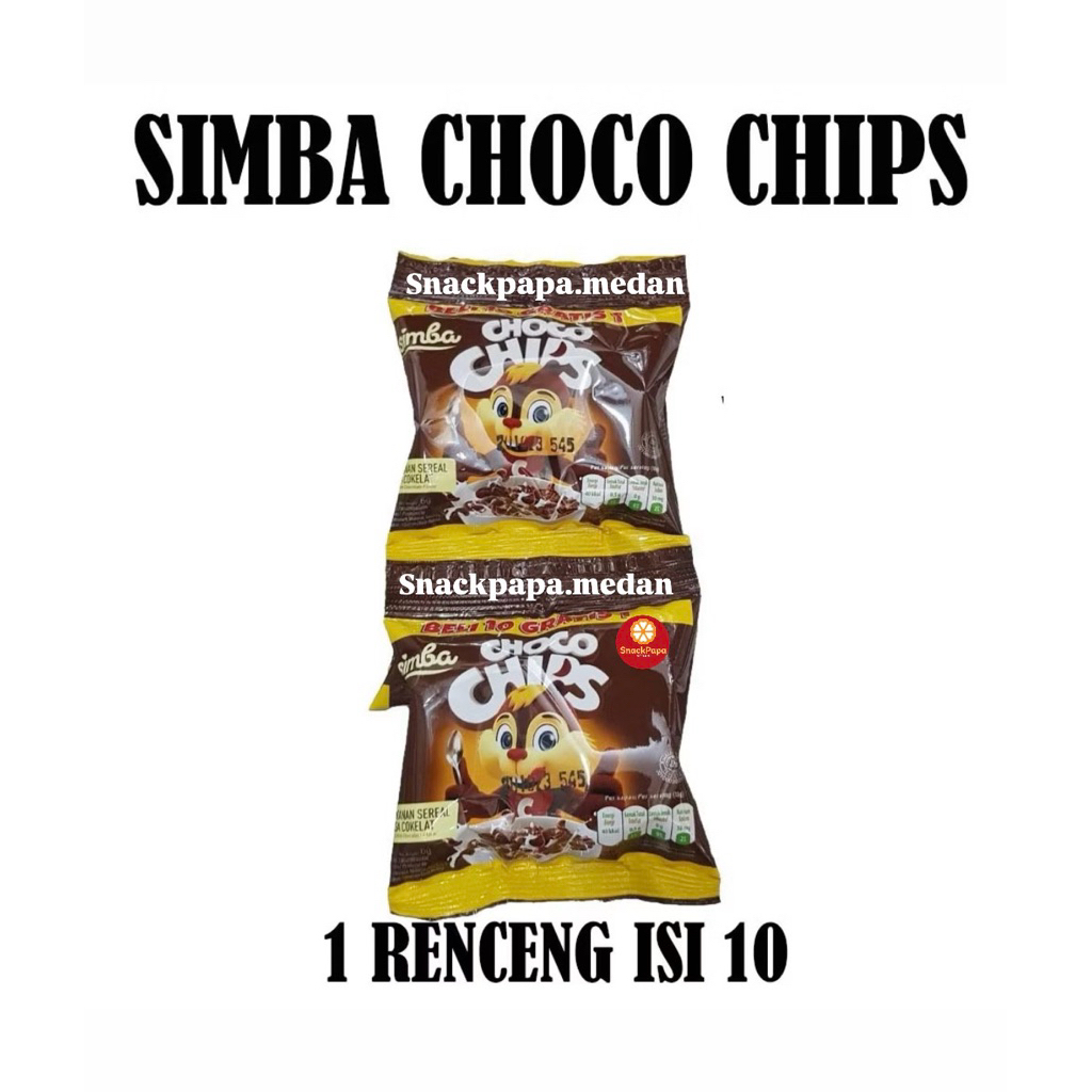 Jual SIMBA CHOCO CHIPS SEREAL COKELAT 12GRAM 1 RENCENG ISI 10 BUNGKUS ...