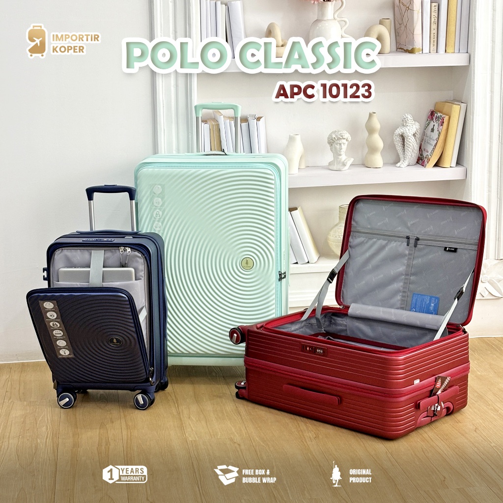 Jual Koper Kabin & Bagasi Polo Classic Original 20 24 28 Inch Front ...