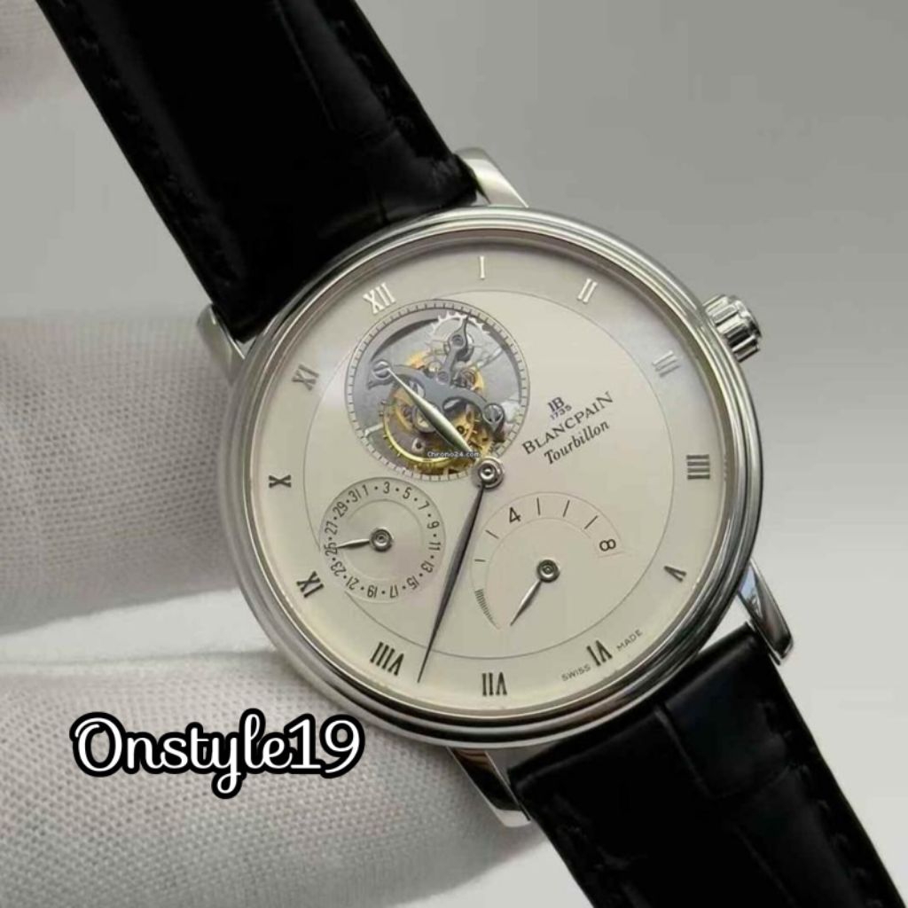 Jual JAM TANGAN BLANCPAIN SWISS AUTOMATIC TOURBILLON VILLERET POWER ...