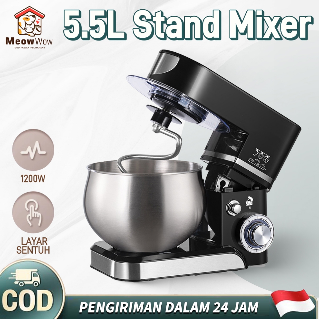 Jual Stand Mixer 5.5 Liter Variable Low Watt Tech - 6 Speed Stainless ...