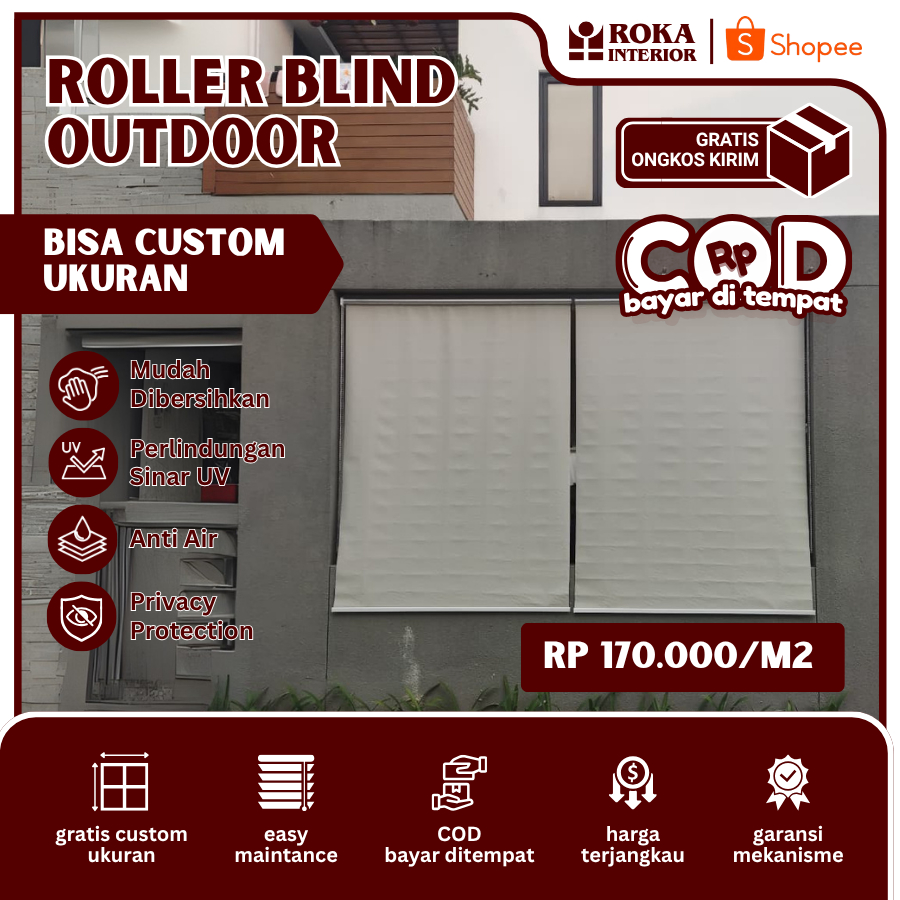 Jual TIRAI OUTDOOR ROLLER BLINDS TIRAI GULUNG TAHAN AIR DAN PANAS ...