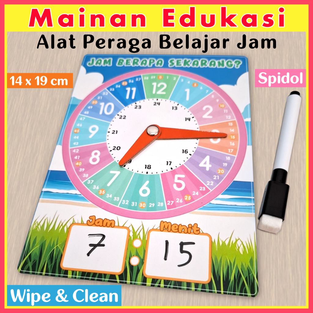 Jual Alat Peraga Belajar Jam dan Waktu | Anak Belajar Mengenal Waktu ...