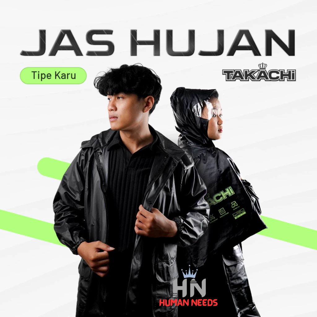 Jual Jas Hujan Takachi Karet Rubber Mirip ASV Tebal Mantel Ujan Uniseks ...