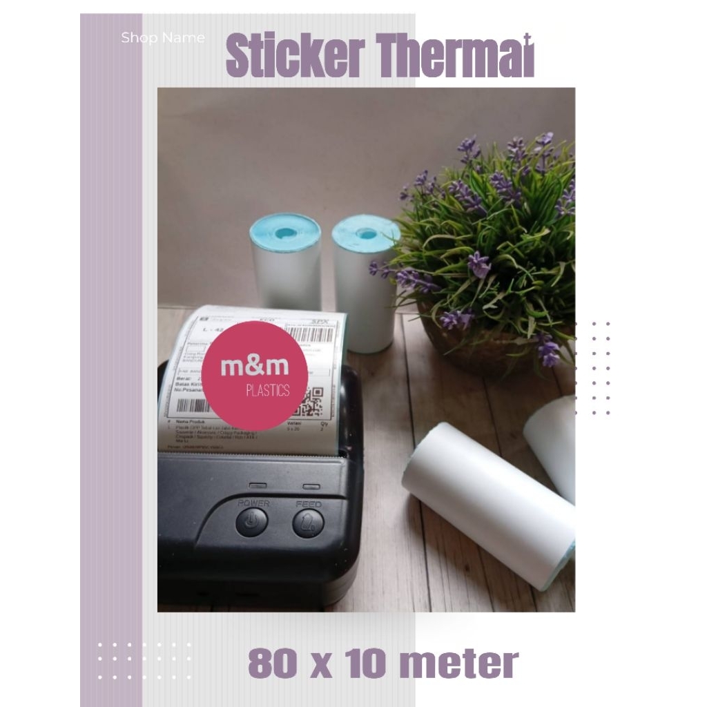 Jual Kertas Sticker Thermal Printer 80mm / 80 x 10 Meter | Shopee Indonesia