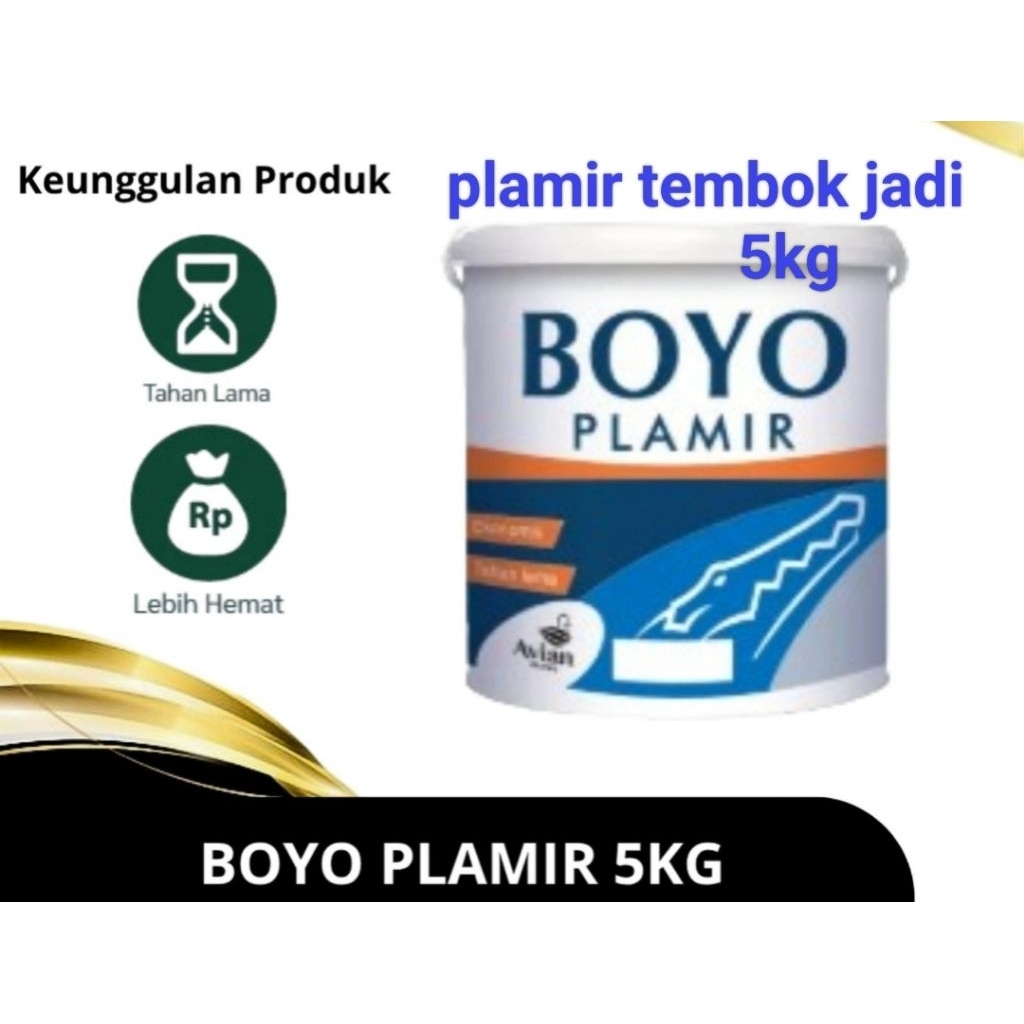 Jual Boyo plamir tembok instan 5kg,plamir tembok Boyo 5kg | Shopee ...