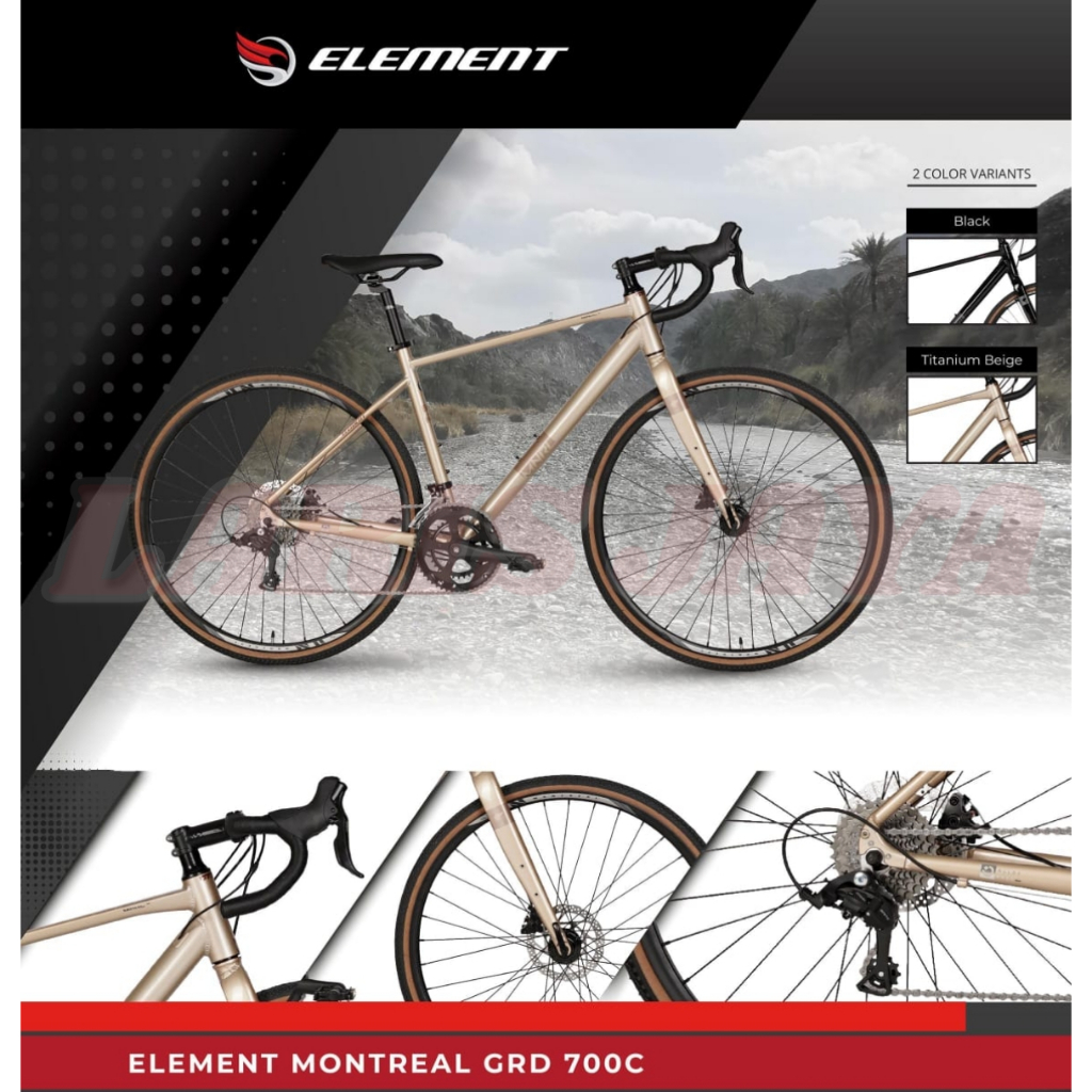 Jual Sepeda Element GRAVEL MONTREAL GRD Ringan 2X9 Speed TERBARU sepeda ...