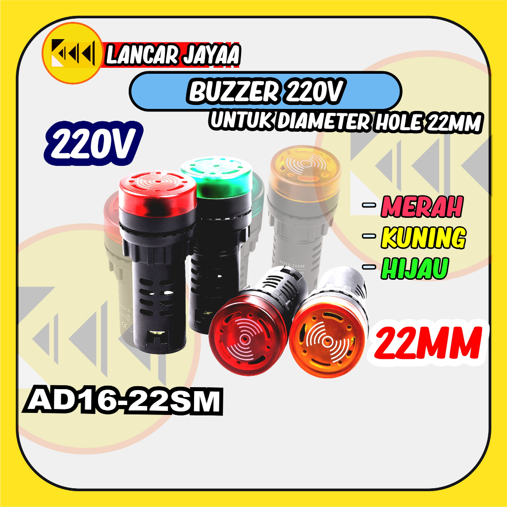 Jual BUZZER LAMP // PILOT BUZZER LAMP 220v // AD16-22SM | Shopee Indonesia