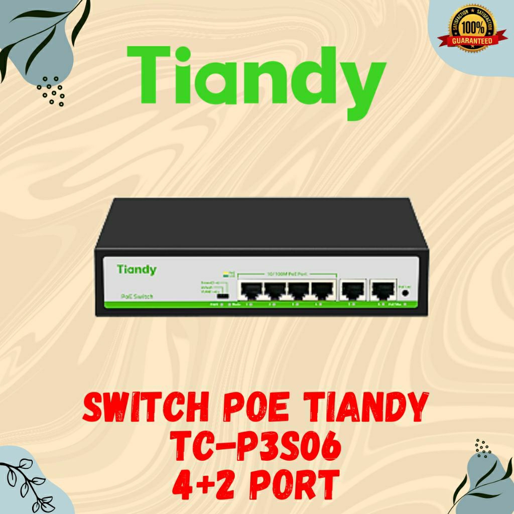 Jual SWITCH POE TIANDY TC-P3S06 4+2 Port | Shopee Indonesia