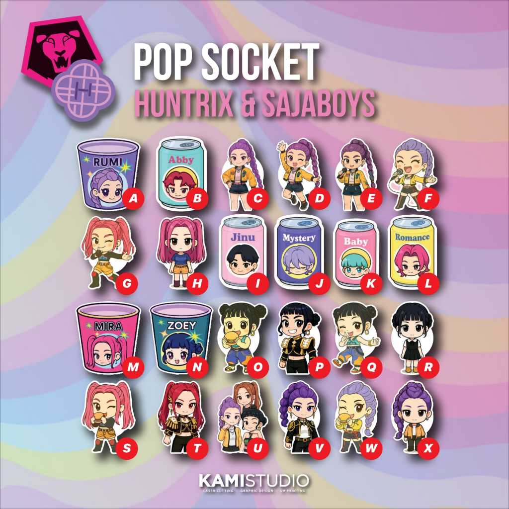 Jual Pop Socket KPOP DEMON HUNTER / Stand Holder HP / Mobile Phone Grip ...