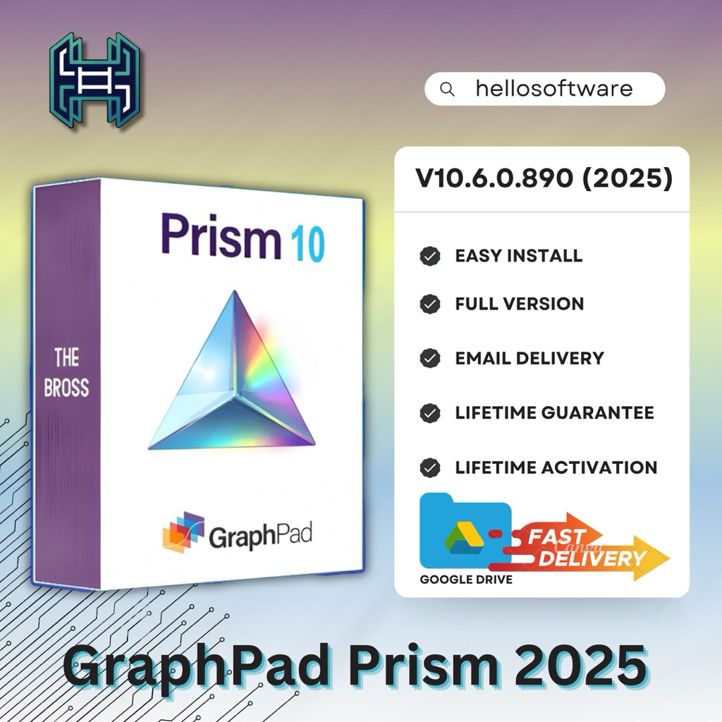 Jual (WIN/MAC) GraphPad Prism 2025 v10.6.0.890 Full Version (Versi Terbaru) | Shopee Indonesia