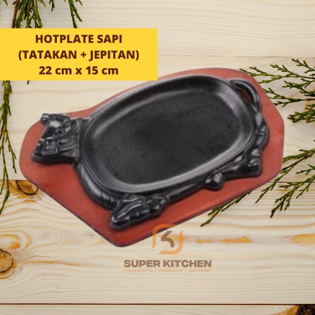 Jual Homeline Steak Hot Plate Sapi + tatakan +Pengait | Shopee Indonesia
