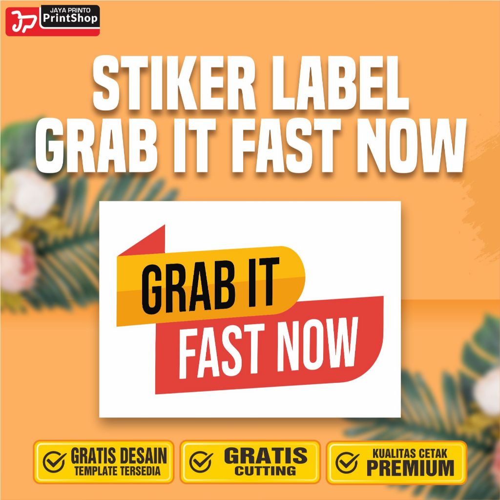 Jual Stiker Label Retail Grab It Fast Ready Tahan Air_STICKER | Shopee ...
