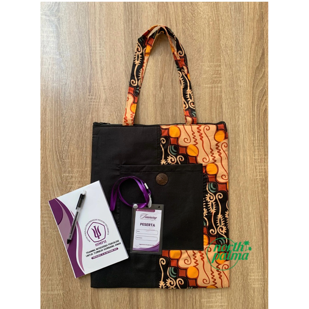 Jual Seminar Kit Batik Ekonomis Tas Resleting Kombinasi Batik Bloknote ...
