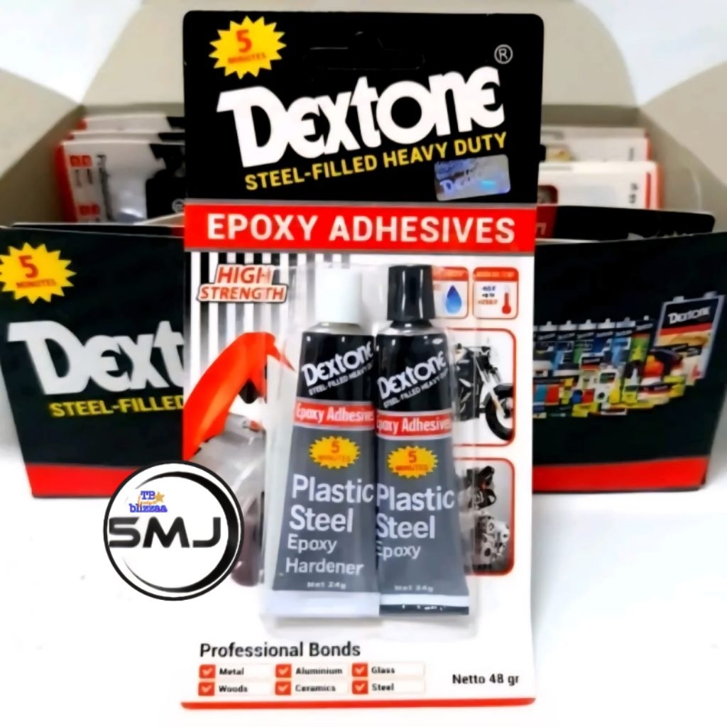 Jual Dextone Epoxy 48gram Lem Besi Dextone 5 menit 48gr 1set Lem Besi ...
