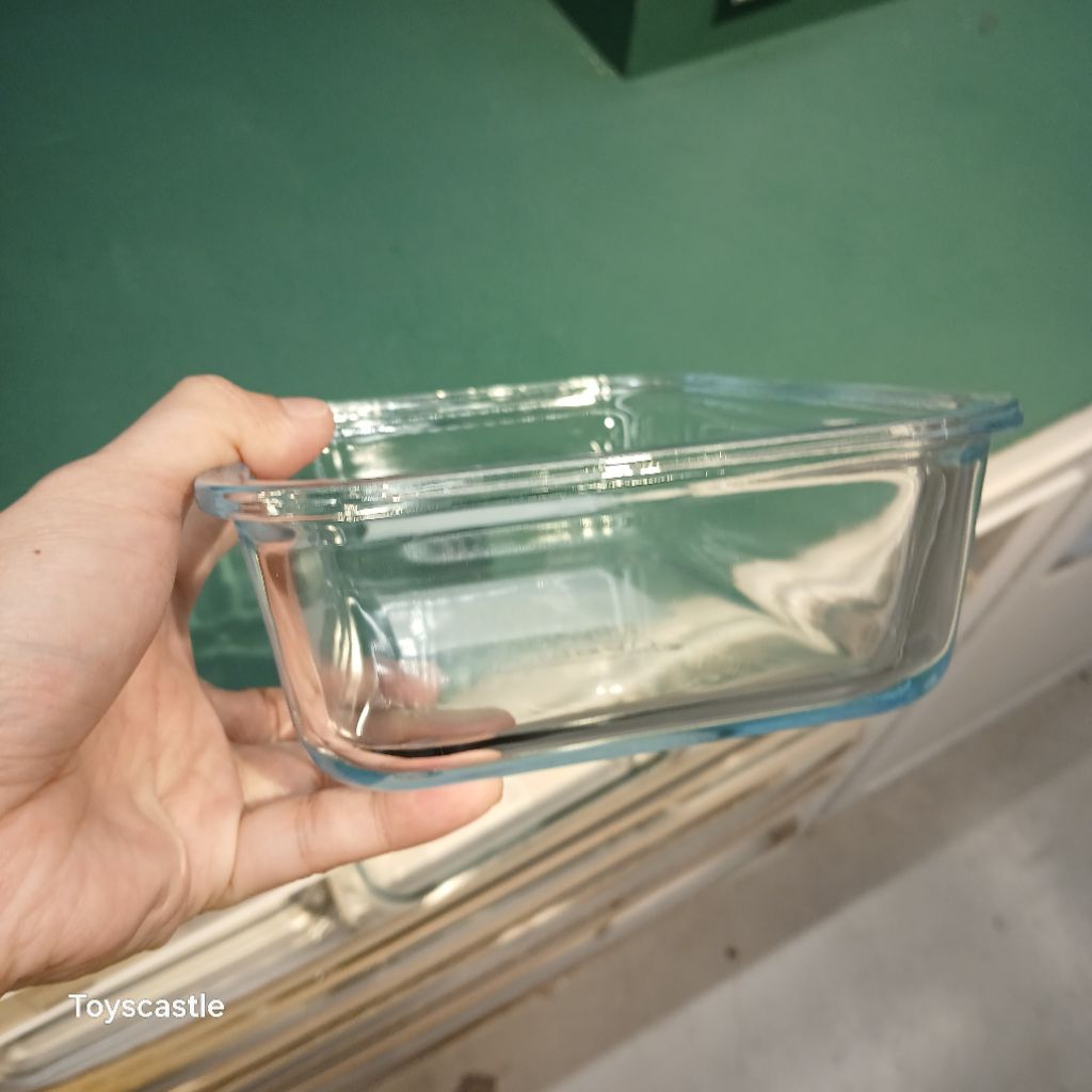 Jual Mangkok saji persegi mangkok wadah kaca tahan panas 600ml/1000ml ...