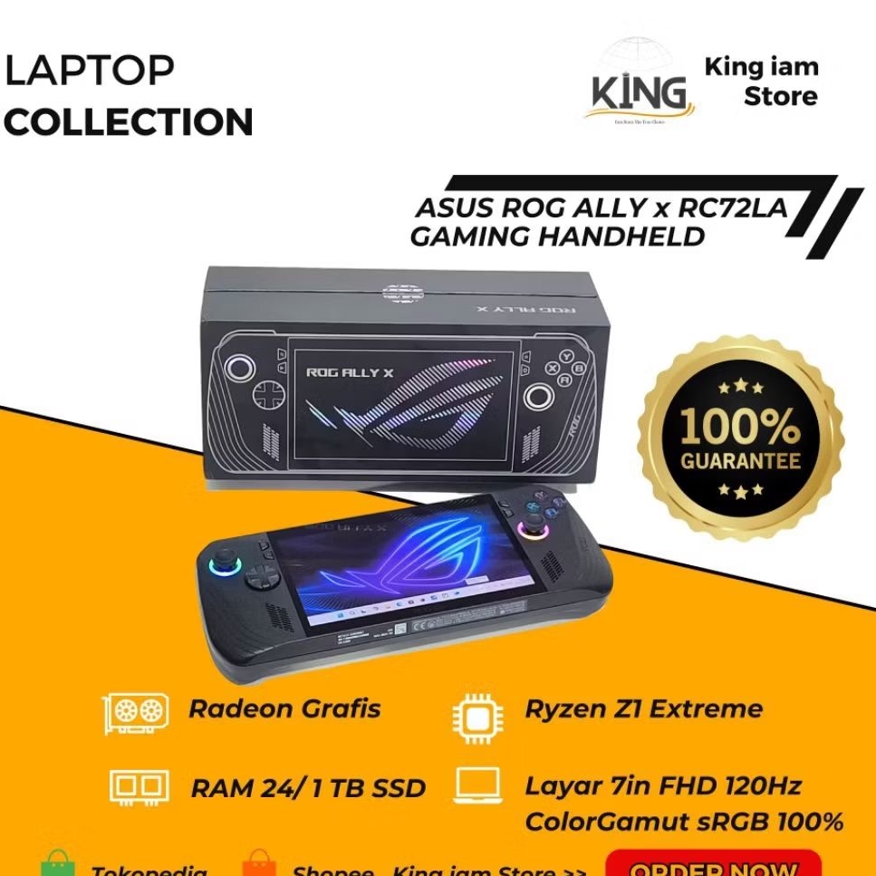 Jual ASUS ROG Ally X RC72LA Ryzen Z1 Extreme 24GB 1TB | Handheld Gaming ...