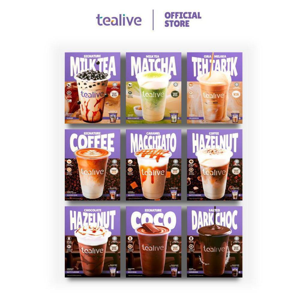 Jual Minuman Tealive Milk Tea Chocolate Coffee 3 in 1 Instant Drinks ...