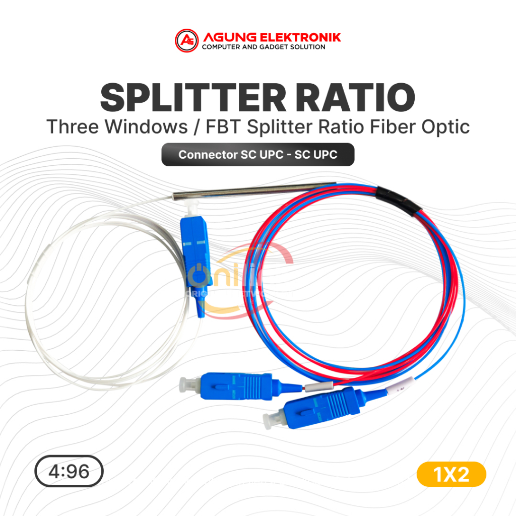 Jual Splitter ratio 4:96 Three window/FBT spliter ratio/coupler rasio ...