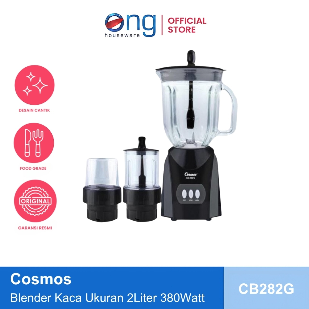 Jual Ong Houseware - Blender Kaca Ukuran 2Liter 380Watt Cosmos CB282G ...