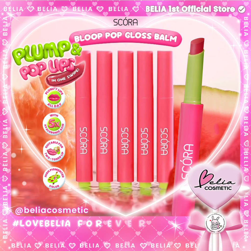 Jual BELIA SCORA Bloop Pop Gloss Balm 2 gr | Melting texture | Shopee ...