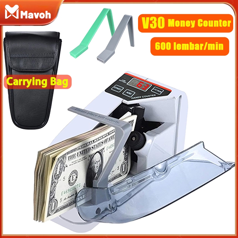 Jual Money Counter V30 Mesin Penghitung Uang Portable Alat Hitung Uang ...