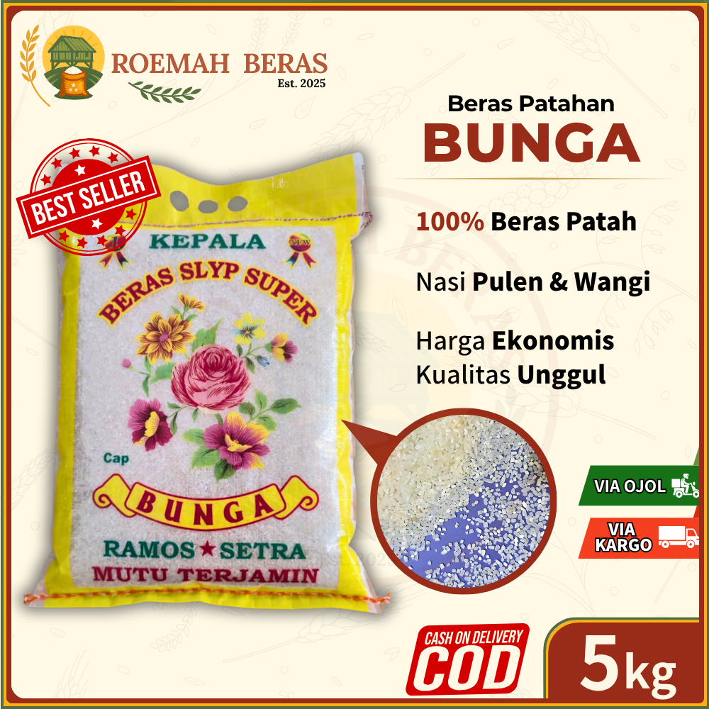 Jual Beras Patahan Cap Kembang Bunga Slyp Super - Beras Patah - Beras ...