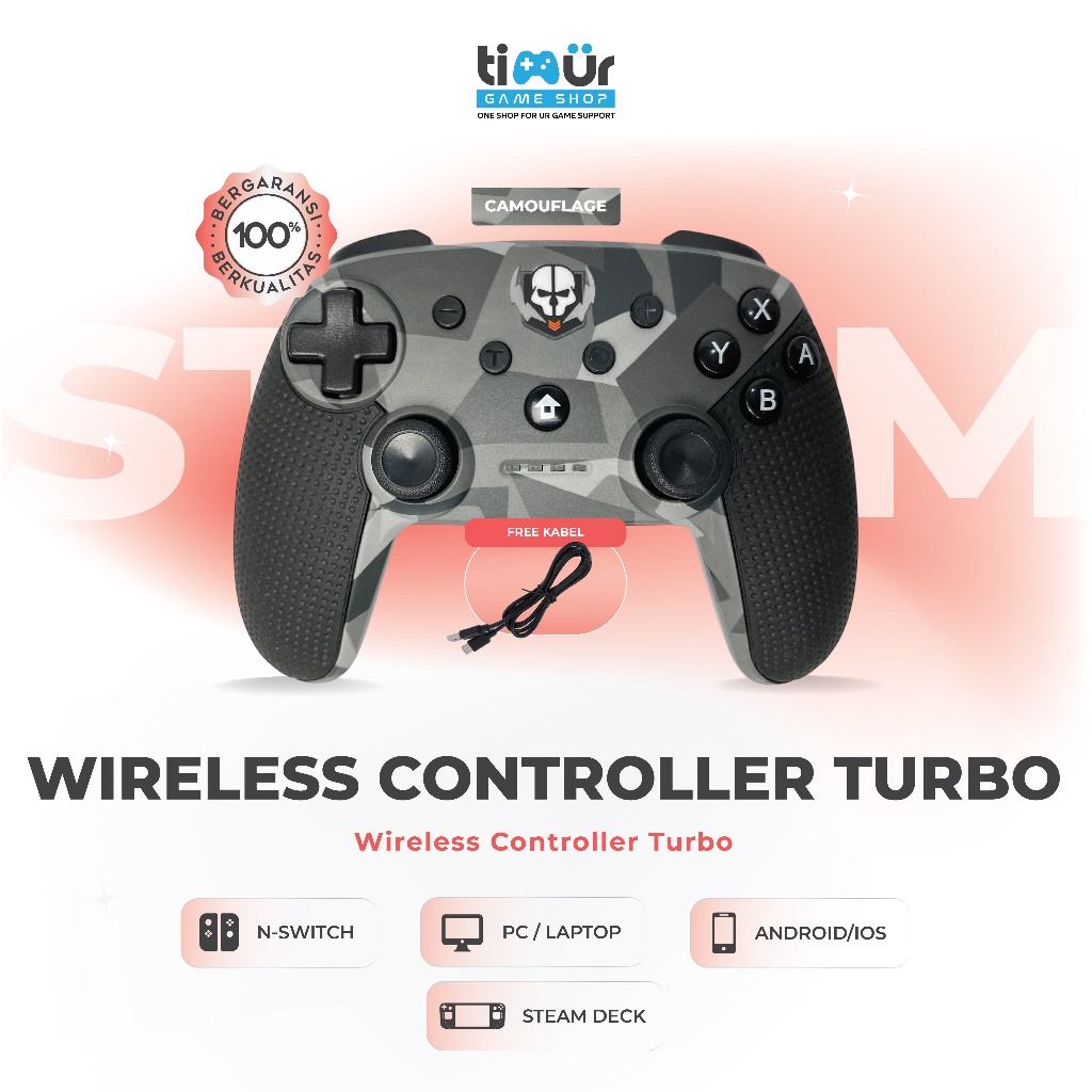 Jual Stik Stick Wireless Bluetooth Game Controller Dual Vibration ...