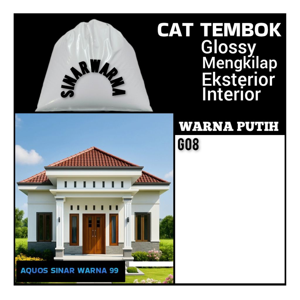 Jual CAT TEMBOK GLOSSY CAT TEMBOK PUTIH CAT TEMBOK 1 KG | Shopee Indonesia