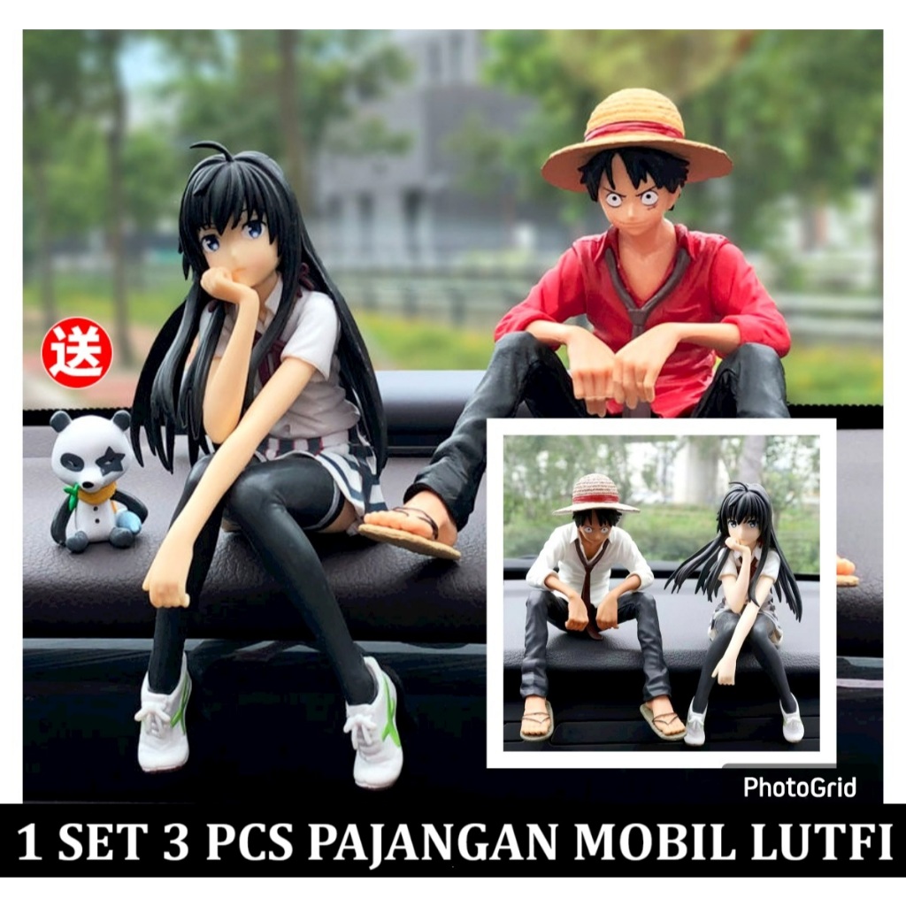 Jual Pajangan Action Figure mobil dashboard topper kue one piece luffy ...