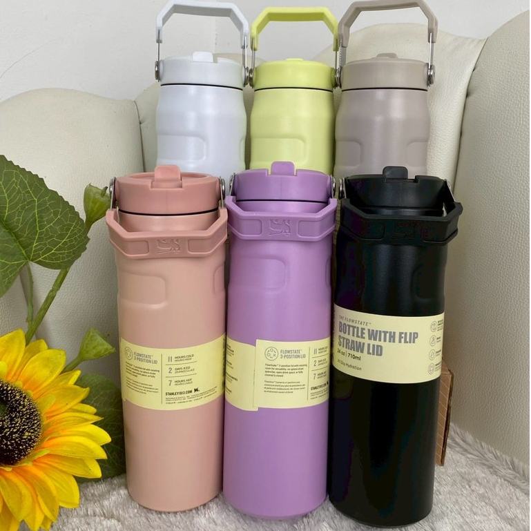 Jual Tumbler Aesthetic 24 OZ 710ml Tahan Panas Dingin Aesthetic Botol Minum Stainless SLY012 ...