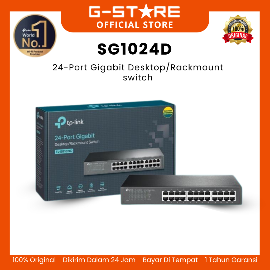 Jual Switch Hub TPLink TL-SG1024D 24 Port Gigabit Desktop/Rackmount ...