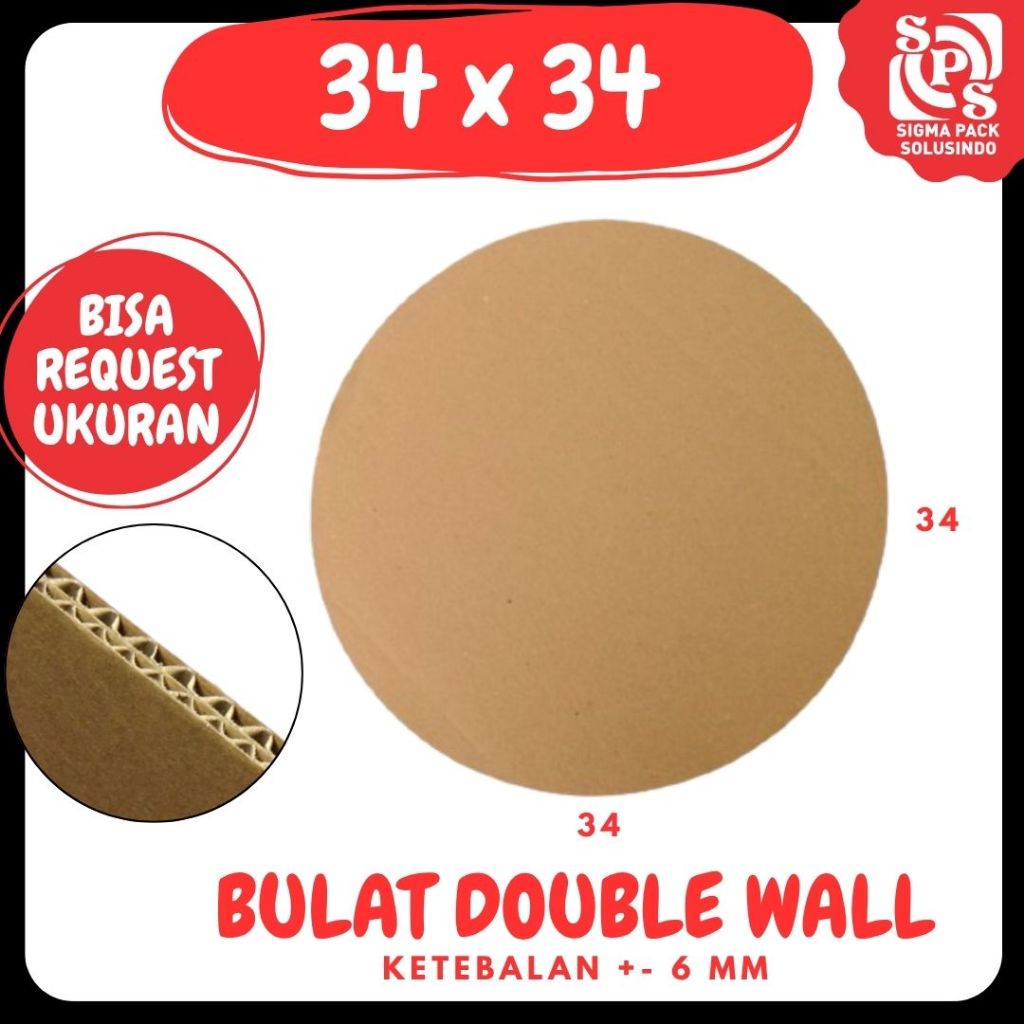 Jual Kardus Bulat 34x34 Double Wall Kardus Lembaran Sheet Lembaran ...