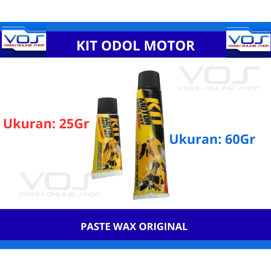 Jual KIT MOTOR WAX ORIGINAL PASTE KUNING ODOL 60 GRAM / POLISH KILAT ...