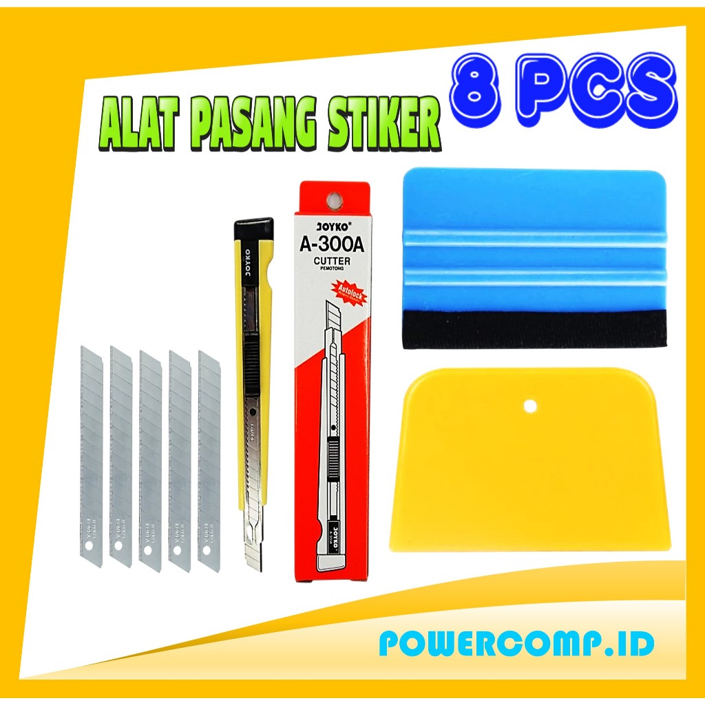 Jual PWR-JK08 Alat Pasang Stiker 8 PCS! Alat Wrapping Mobil! Alat ...