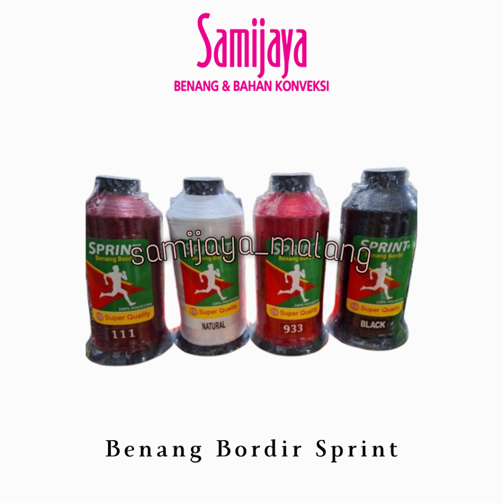 Jual [1 CONE] Benang Bordir 100% Polyster Merk Sprint | Shopee Indonesia