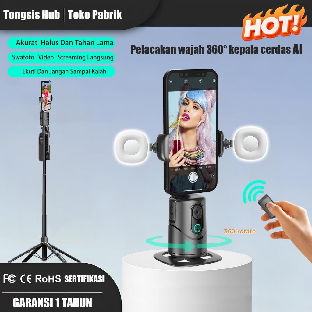 Jual AI Intelligent Head 360° Face Tracking Tongkat Selfie Ponsel ...