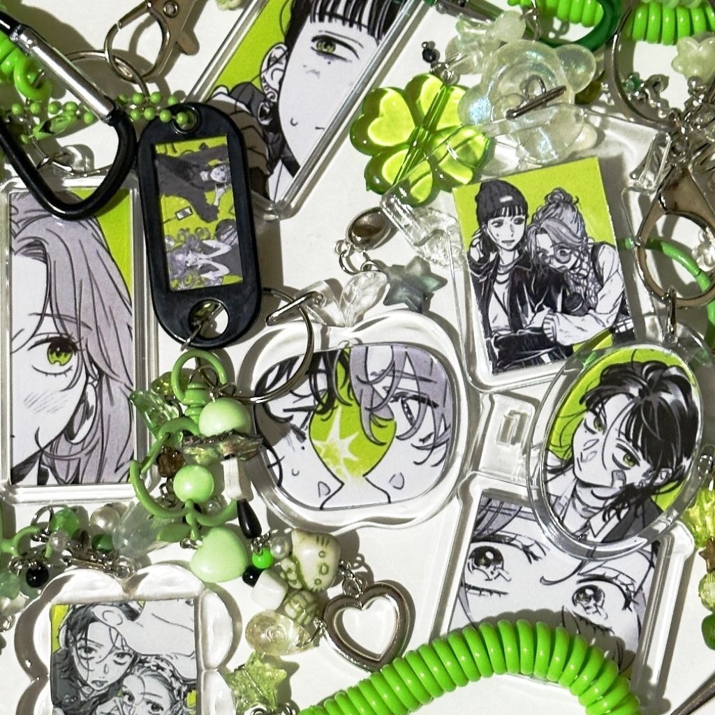 Jual tgswiiwagaa / green yuri keychains | gantungan kunci mitsuaya the ...