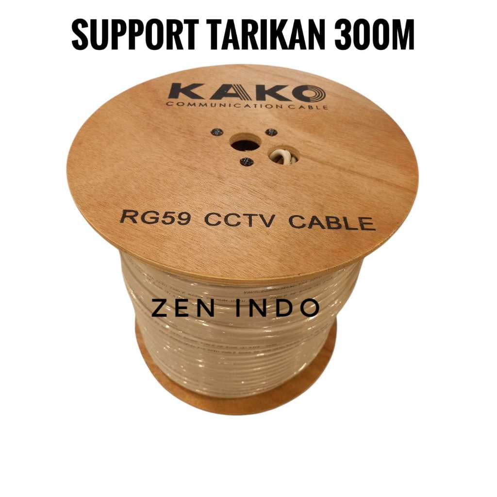 Jual Kabel COAXIAL CABLE CCTV RG59 PLUS POWER RG59+POWER RG59+P PUTIH ...