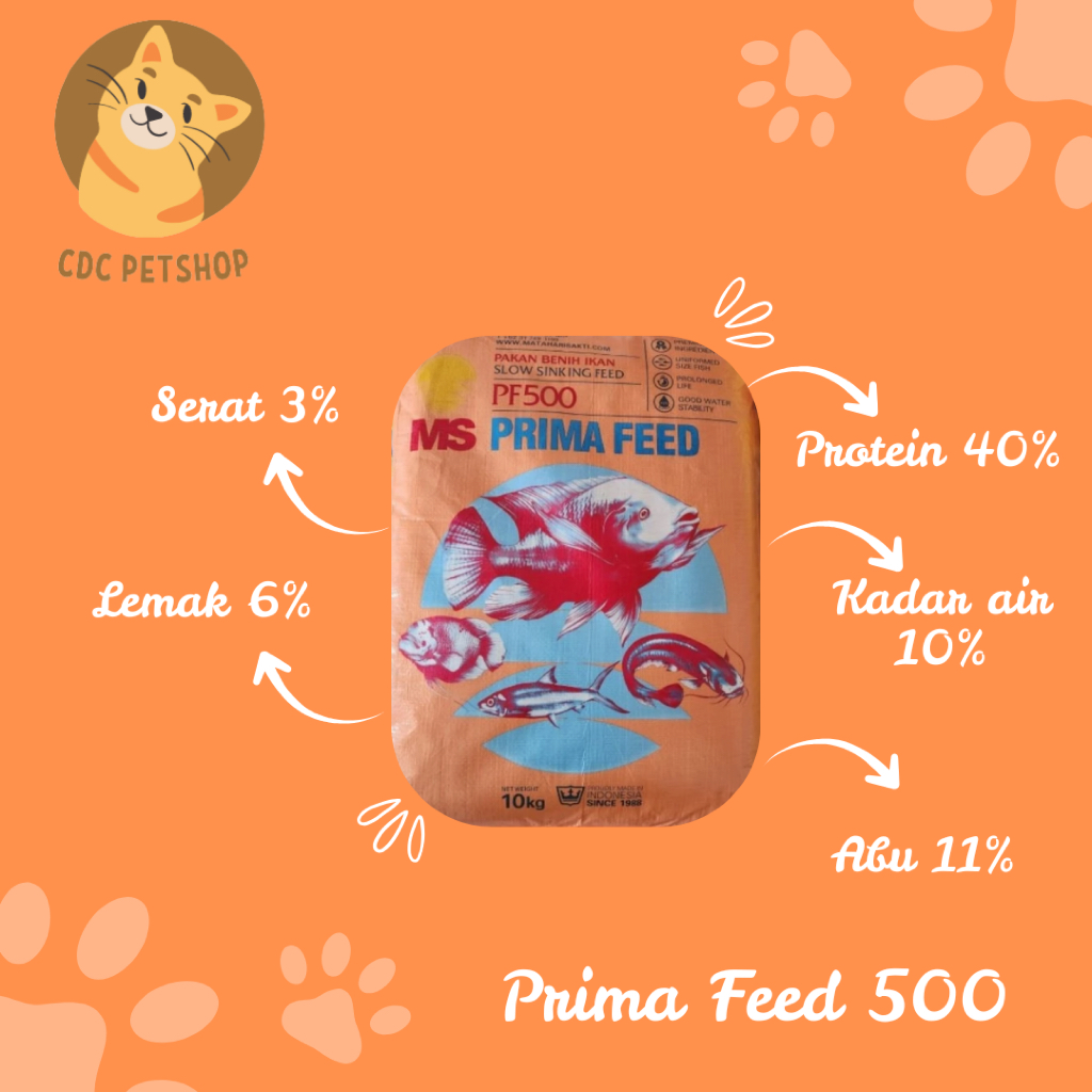 Jual PAKAN BENIH IKAN PF500 PF 1000 MS PRIMA FEED 1KG | Shopee Indonesia