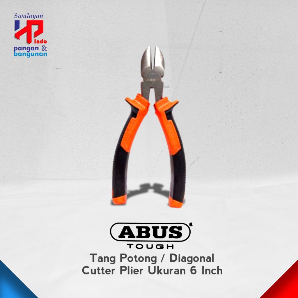 Jual TANG POTONG / DIAGONAL CUTTER PLIER MERK ABUS UKURAN 6 INCH ...