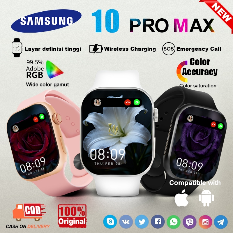 Jual Smart watch 10 Pro Max Jam tangan Samsung asli dengan AMOLED HD 2. ...