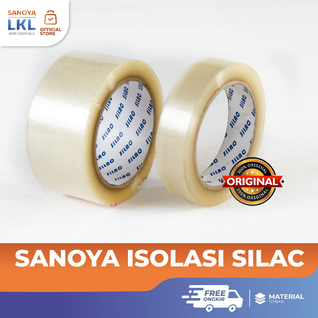 Jual SANOYA Isolasi SILAC 48mm x 100 Yard | Lakban Perekat Packing Tape ...