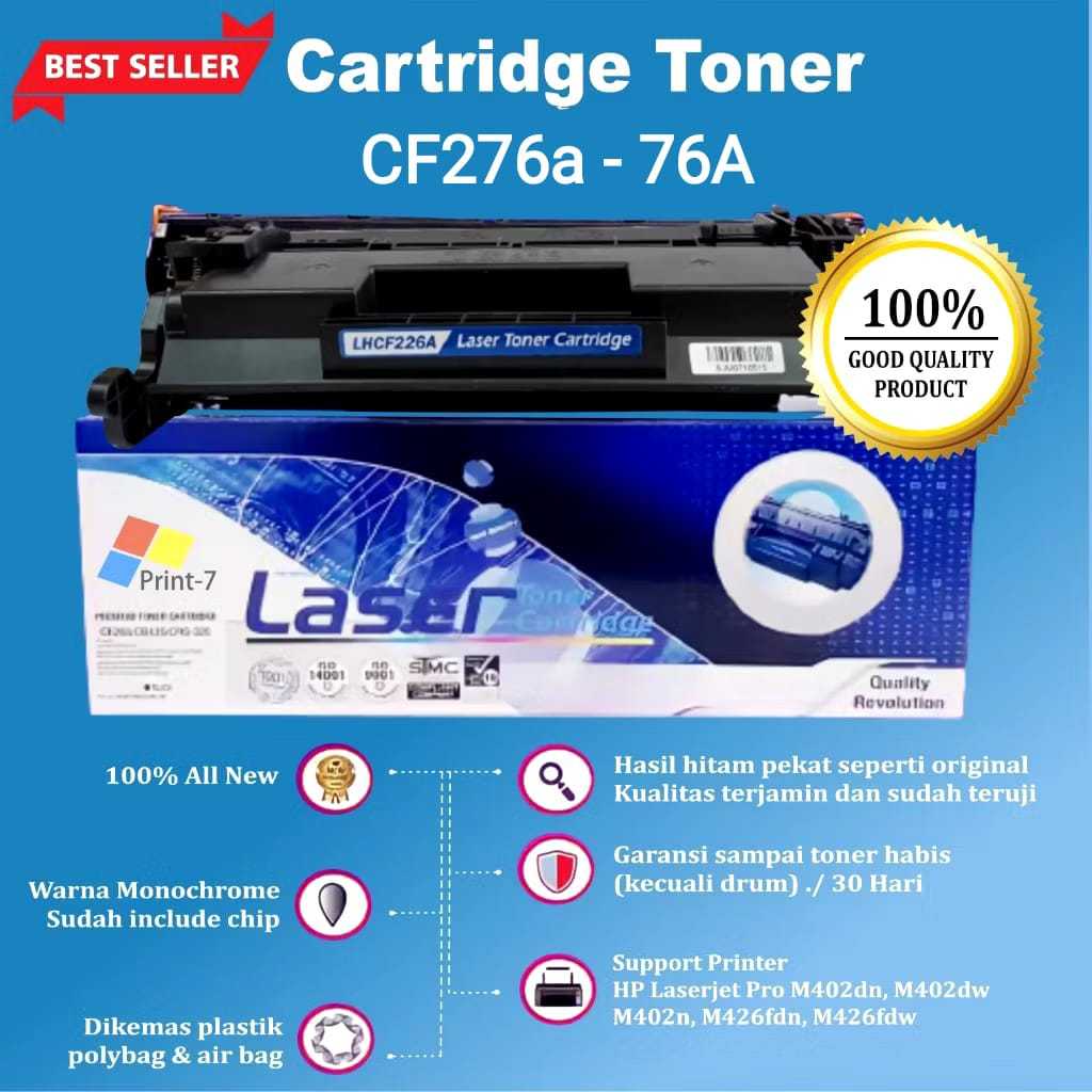 Jual Toner Cartridge Compatible CF276A 76A HP Laserjet M404 M406 M428 ...