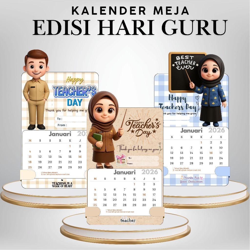 Jual Gift Hari Guru Kalender Meja 2026 Edisi Hari Guru Nasional ...