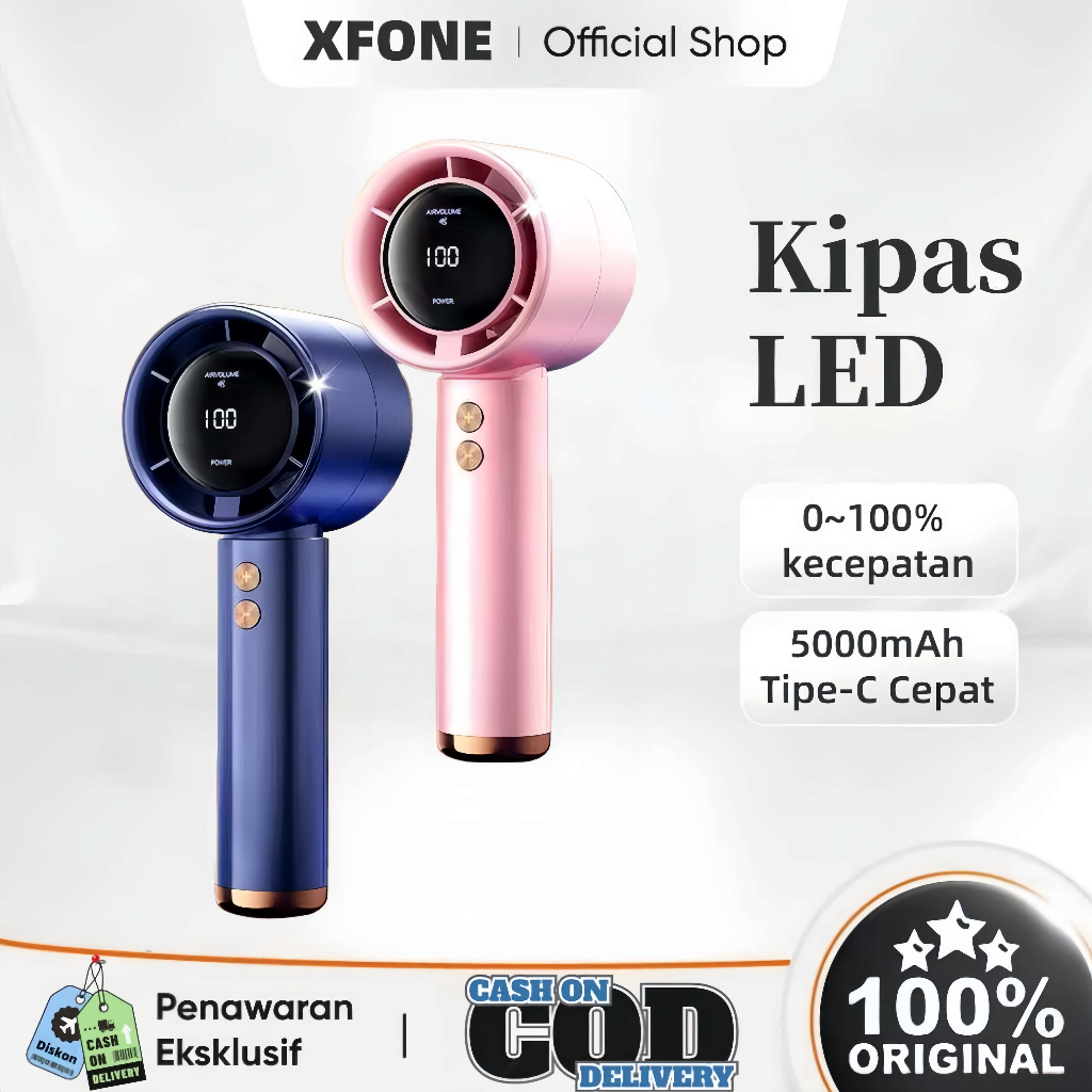 Jual XFONE N68 High-speed kipas 100 Gear Wind kipas angin Digital ...