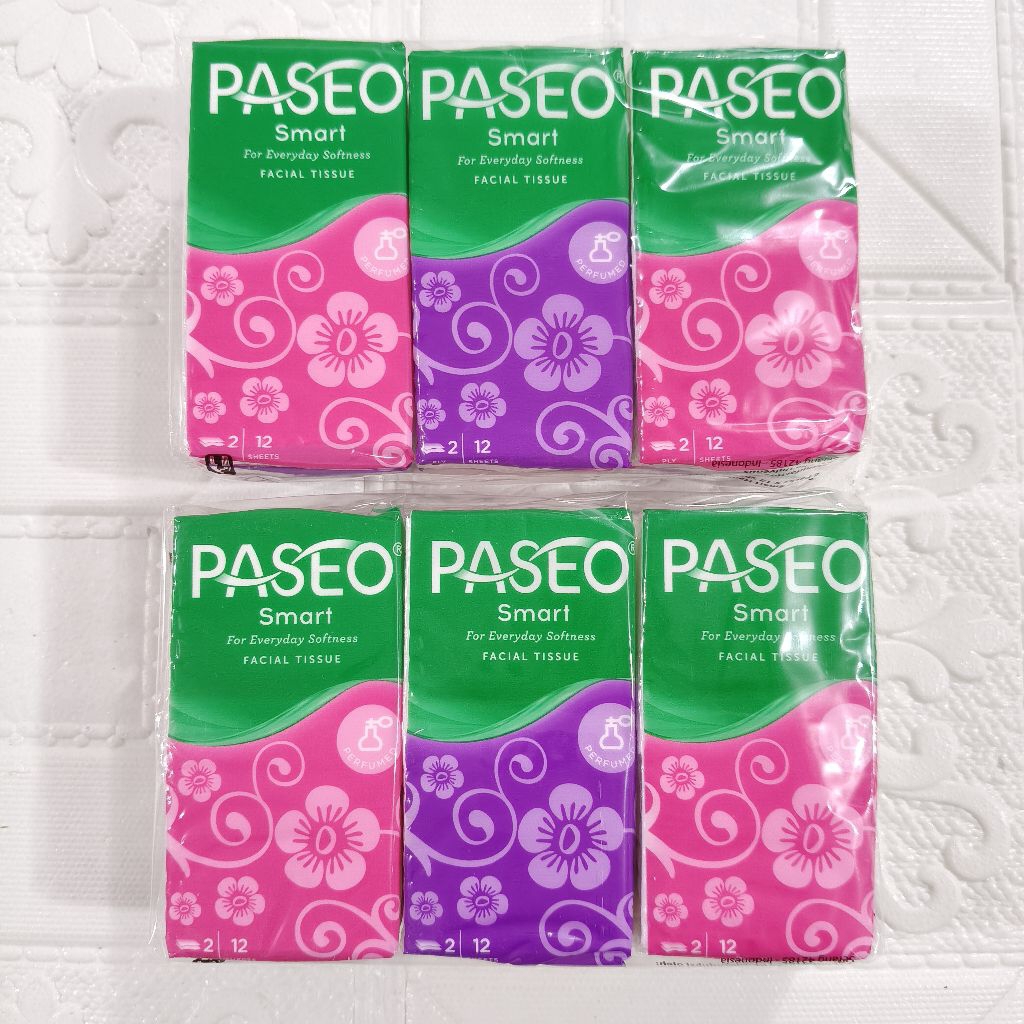 Jual Tissue / tisu / Paseo tissue smart 12 sheets (2 ply) isi 12 pack ...