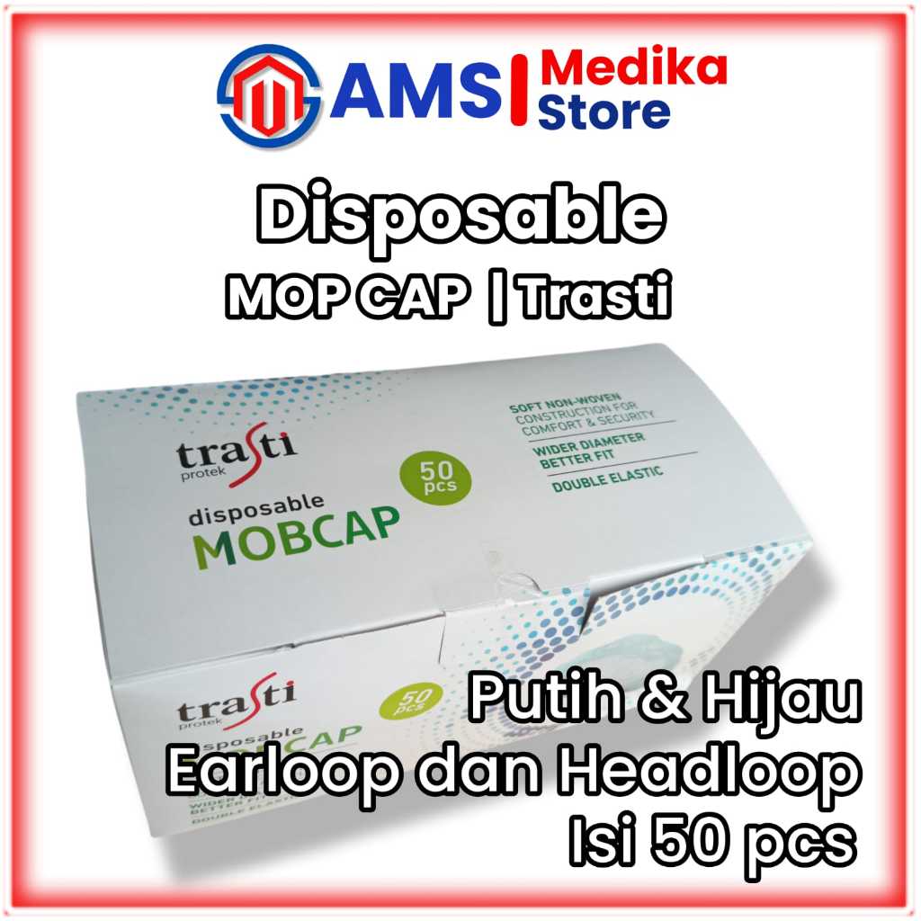 Jual Hairnet Mobcap / Pelindung Kepala TRASTI Disposable (50 Pcs ...