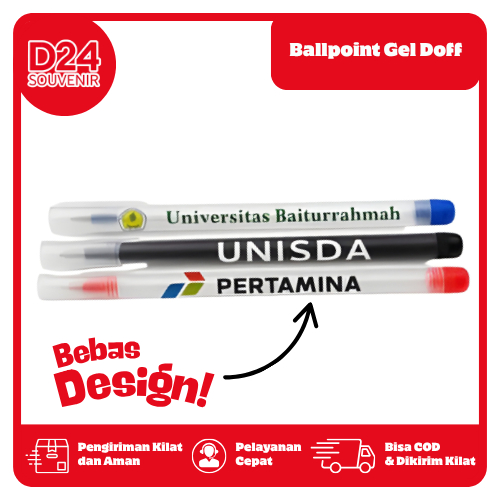 Jual Ballpoint bolpen pulpen pena Gel Doff Custom Desain Insert paper ...