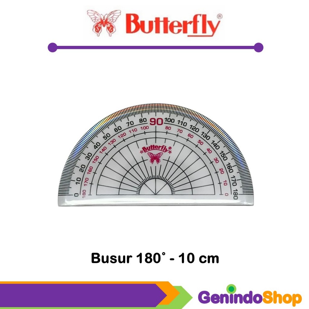 Jual Penggaris Busur Butterfly 180 Derajat 10 CM | Shopee Indonesia