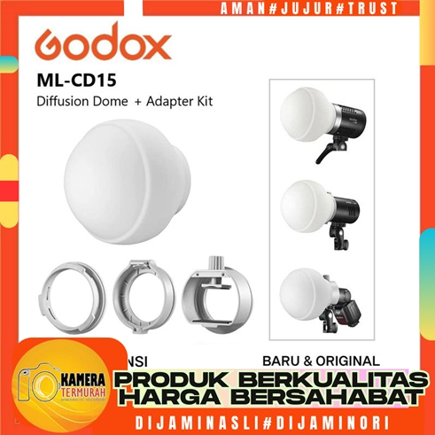 Jual GODOX ML-CD15 DIFFUSION DOME DIFFUSER FOR FLASH TT520 TT600 TT685 V1 V350 V850 AND LED ...